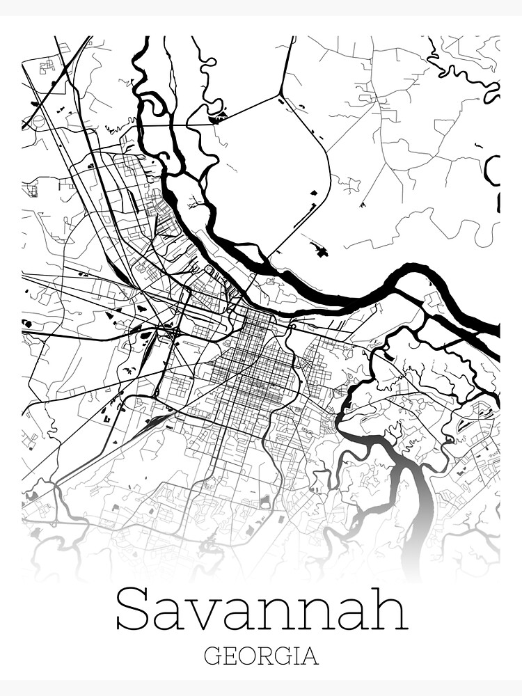 "Savannah Georgia decorative map" Sticker by DCTarheel | Redbubble