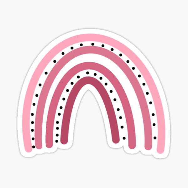 "Pink Rainbow" Sticker for Sale by CFocarile | Redbubble