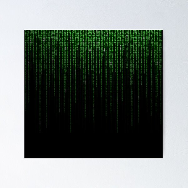 "Matrix green code" Poster for Sale by Fitandstylish | Redbubble