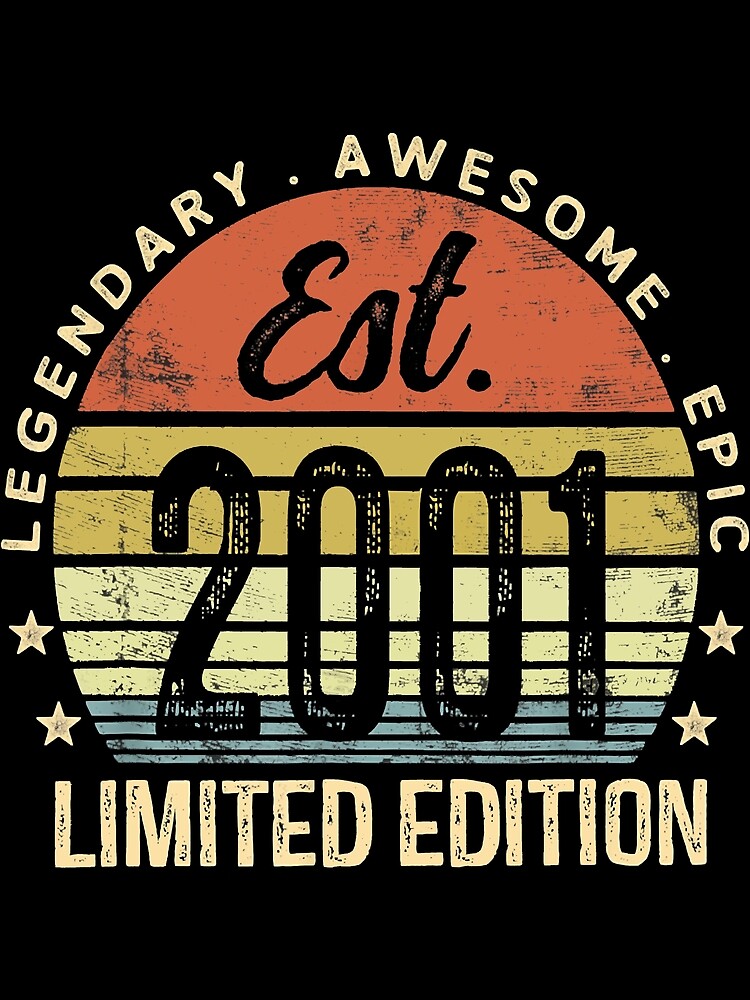 Lámina metálica «Est 2001 Edición limitada 21 Regalos de cumpleaños 21 ...