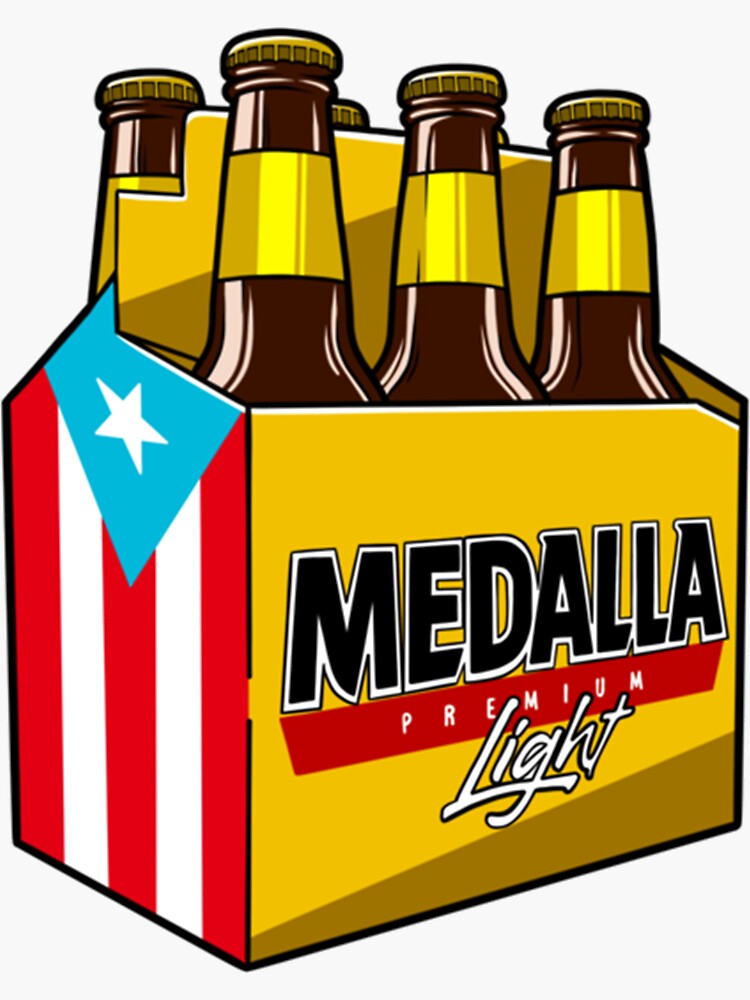 "Medalla Light Six Pack " Sticker for Sale by waldenLD2 | Redbubble