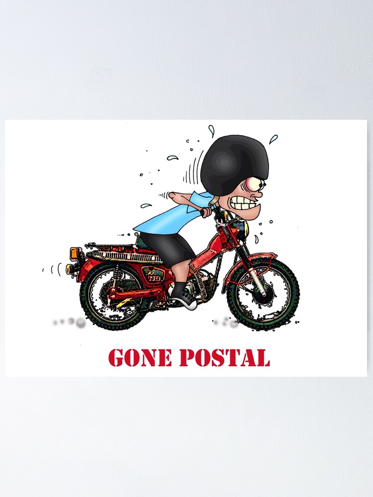 "GONE POSTAL POSTIE BIKE MOTORCYCLE" Poster for Sale by squigglemonkey ...