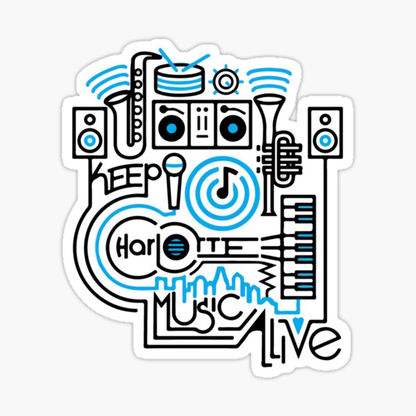 "music is everywhere " Sticker by KateDecorPrints | Redbubble