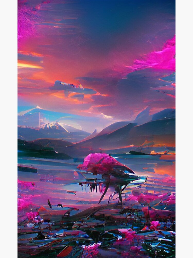 "Nature Art Poster" Sticker for Sale by NeuralProd | Redbubble