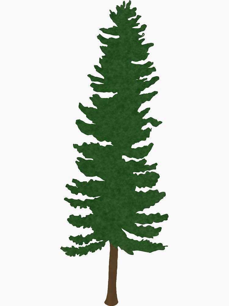 "Tall and Skinny Green Tree" Sticker for Sale by roleydesigns | Redbubble