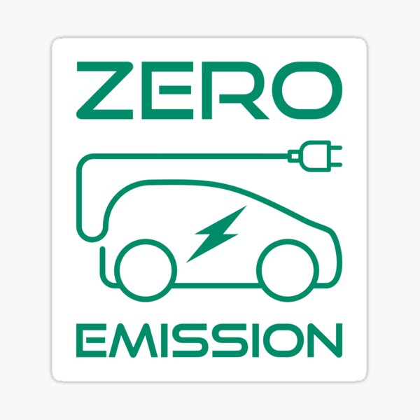 "Zero Emission" Sticker for Sale by TashaVector | Redbubble