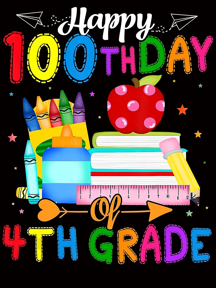 Lámina artística «Feliz día número 100 del maestro de cuarto grado 100 ...