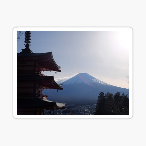 "Overlooking Mt Fuji" Sticker for Sale by Agentsheep | Redbubble