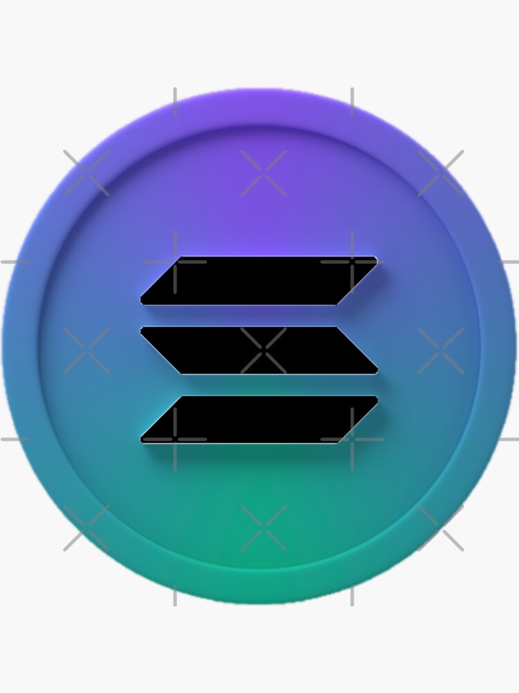 "Solana Coin Logo" Sticker for Sale by CryptoRedbubble | Redbubble