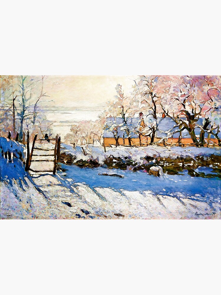 Poster « Le célèbre tableau de Claude Monet La Pie (1868-1869) », par ...
