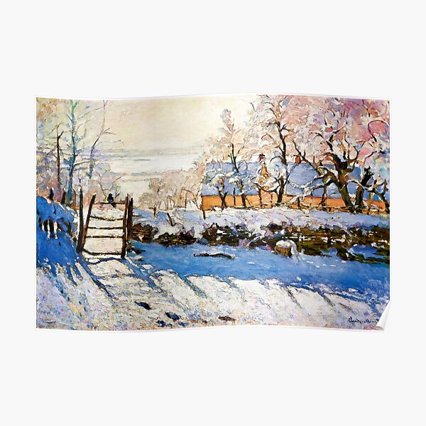 Poster « Le célèbre tableau de Claude Monet La Pie (1868-1869) », par ...