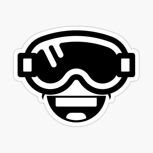 "Ski smiley face" Sticker for Sale by Jabirlux | Redbubble