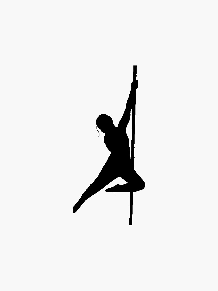 "Pole Dance Black Silhouette, Tinkerbell" Sticker for Sale by ...
