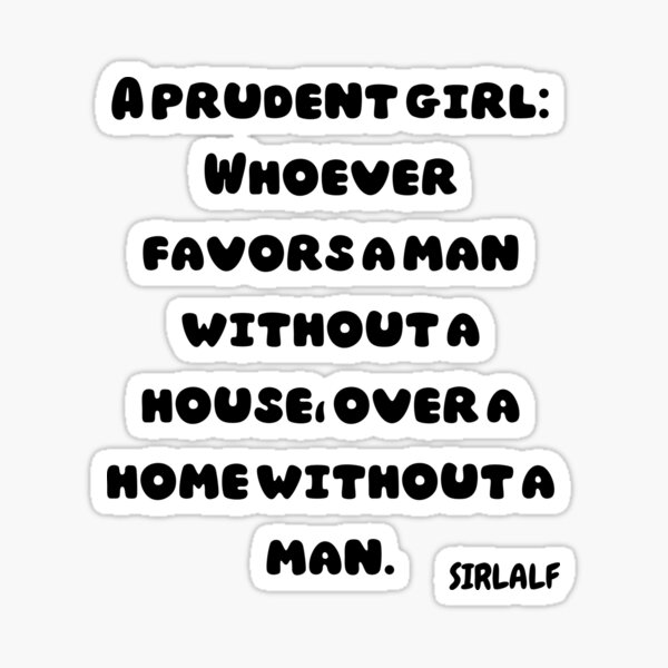 "sane girl" Sticker for Sale by ARTSIRLALF | Redbubble