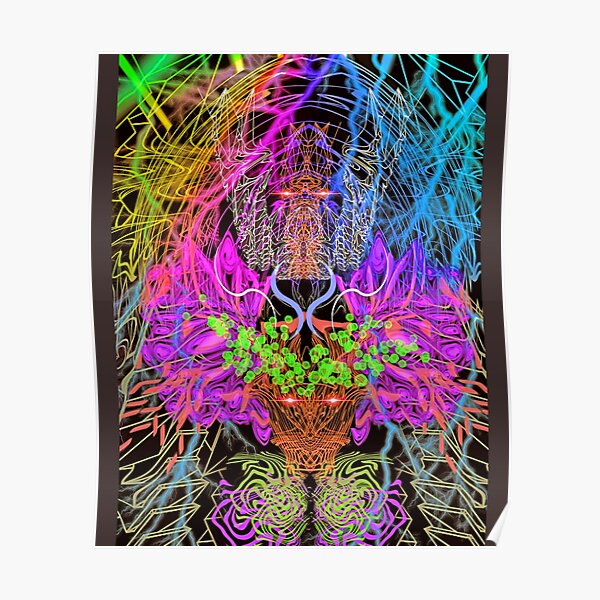 "Psychedelic Rainbow, Eagle, and Moose (Blacklight) " Poster for Sale ...