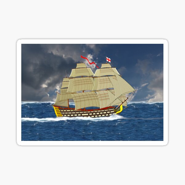 "HMS Victory, Lord Nelson's Flagship at the Battle of Trafalgar in the ...