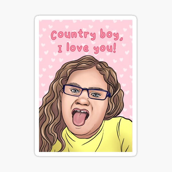 "Country boy I love you meme vine. " Sticker for Sale by SplendidArt ...