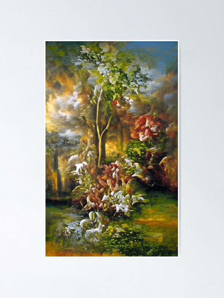"Nature Baroque style Art" Poster for Sale by NeuralProd | Redbubble