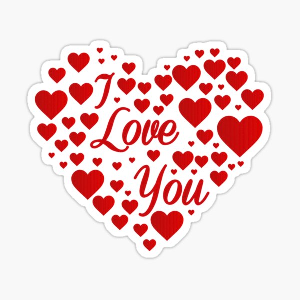 "Ich liebe dich" Sticker by Locega | Redbubble