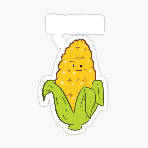 "Corn on the cob - I'm corny" Sticker for Sale by Mohja-Design | Redbubble