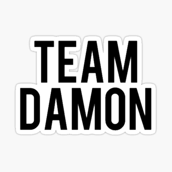 "Team Damon" Sticker for Sale by BatupahatCreaTs | Redbubble