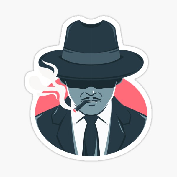 "Mysterious man smoking a cigarette" Sticker for Sale by Fathidia ...