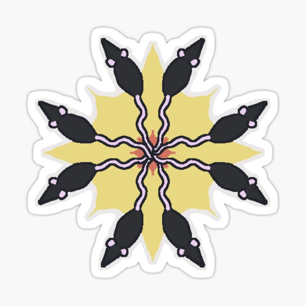 "Pixel art rat king" Sticker for Sale by sattelitegay | Redbubble