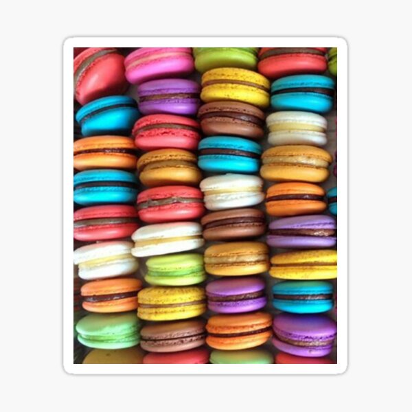 "FLAVOURED MACRONS" Sticker for Sale by PALLAVINAYAK123 | Redbubble