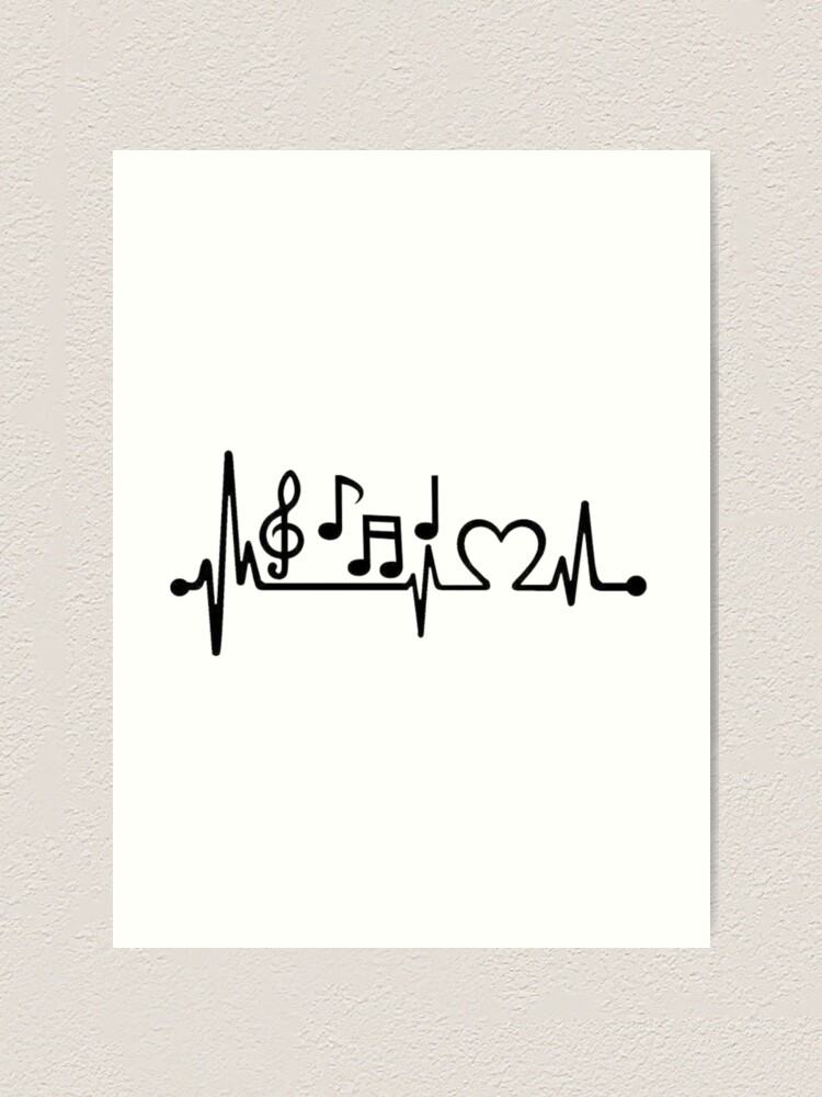 "Music, pulse, heartbeat, musical notes, treble clef, frequency, sound ...
