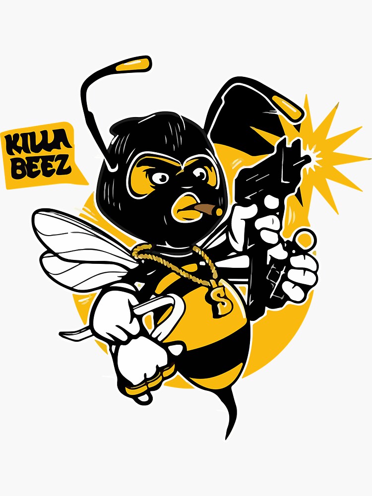 "Killer Beez Sticker" Sticker for Sale by JaidaChaim | Redbubble