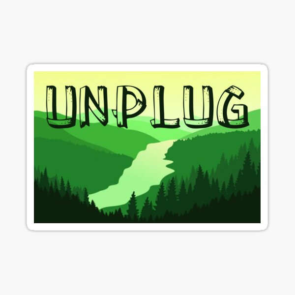 "Unplug" Sticker by esskay | Redbubble