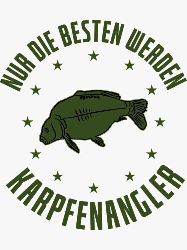 "Carp Fish Angler Carp Fishing Sticker" Sticker by SebastianMeye ...