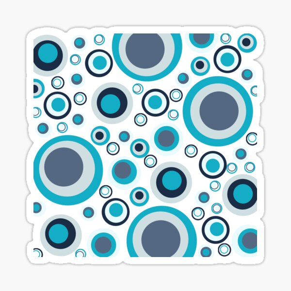 "Blue circles" Sticker for Sale by MarykeBotha | Redbubble