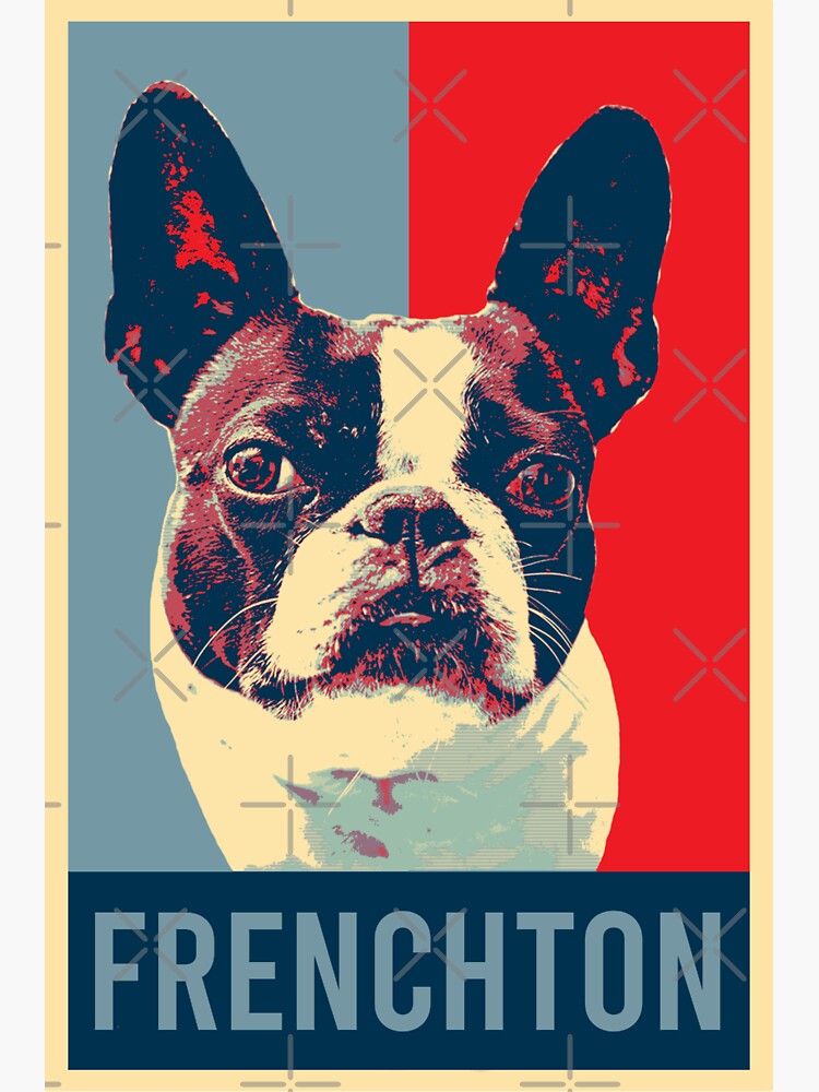 "Frenchton Dog Portrait Pop Art" Sticker by Blok45 | Redbubble