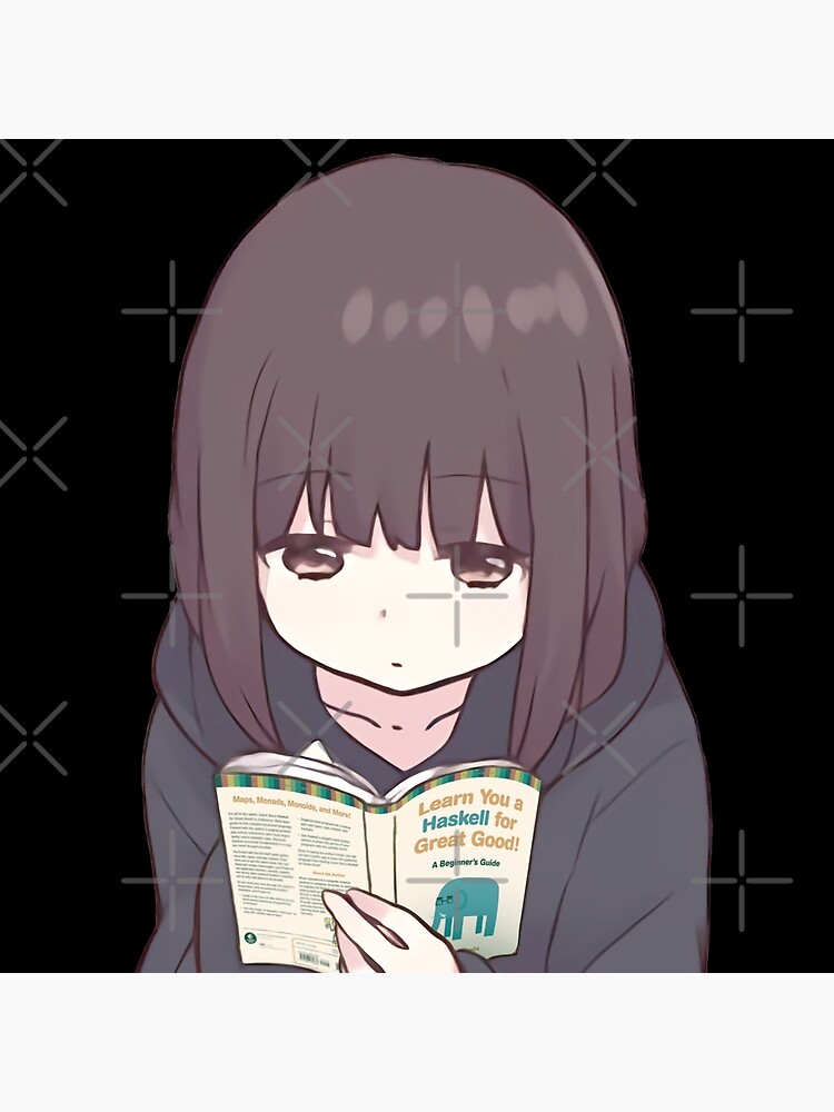 "Cute Anime Girl Haskell Programming Book" Poster for Sale by mythical ...