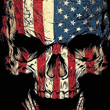 "Angry American Flag Skull" Poster for Sale by Graphic Master | Redbubble