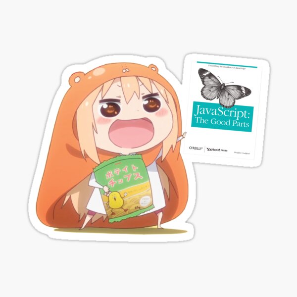 Pegatina «Cute Anime Girl Javascript Good Parts Libro» de mythical ...