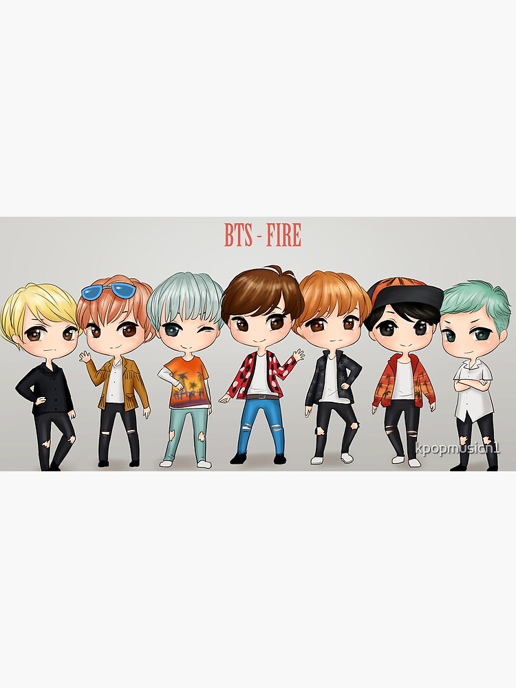 Lienzo «BTS FIRE» de kpopmusicn1 | Redbubble