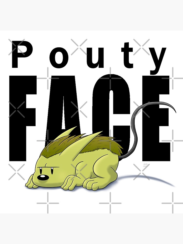 "Pouty Face (yellow)" Poster for Sale by Rageman0329 | Redbubble