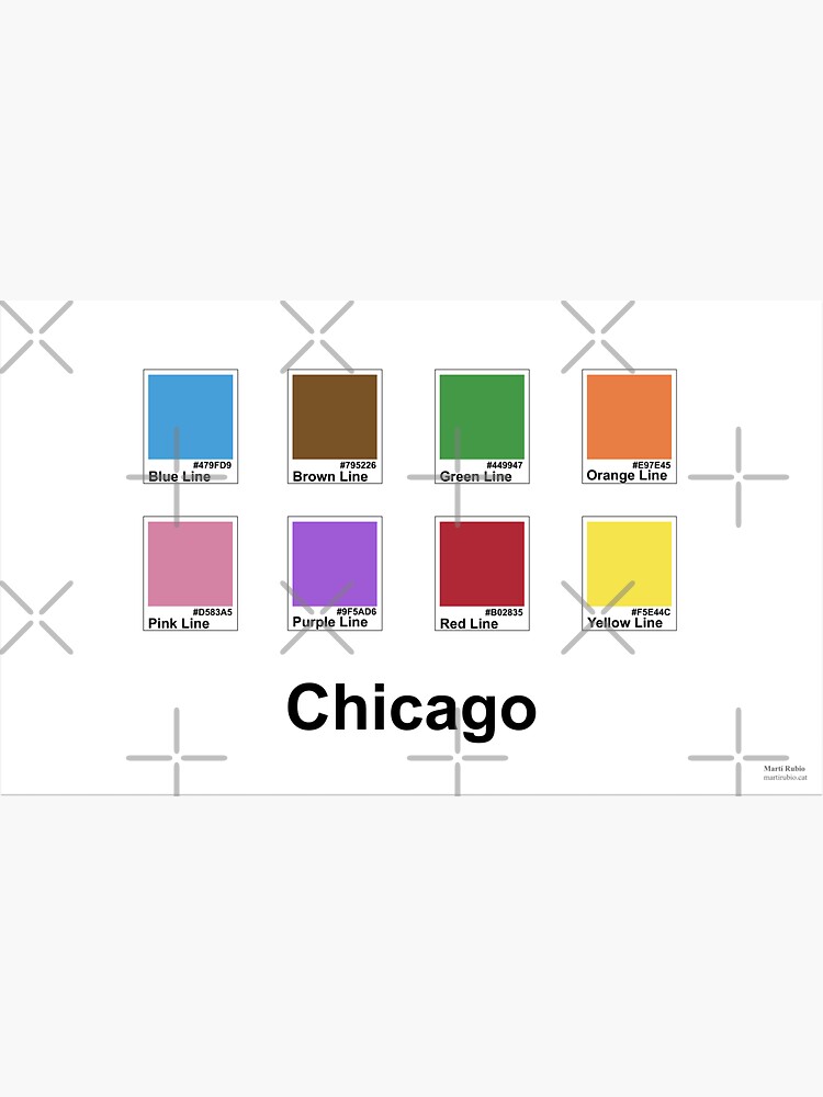 "Chicago Metro Colors" Sticker by MartiRubio | Redbubble