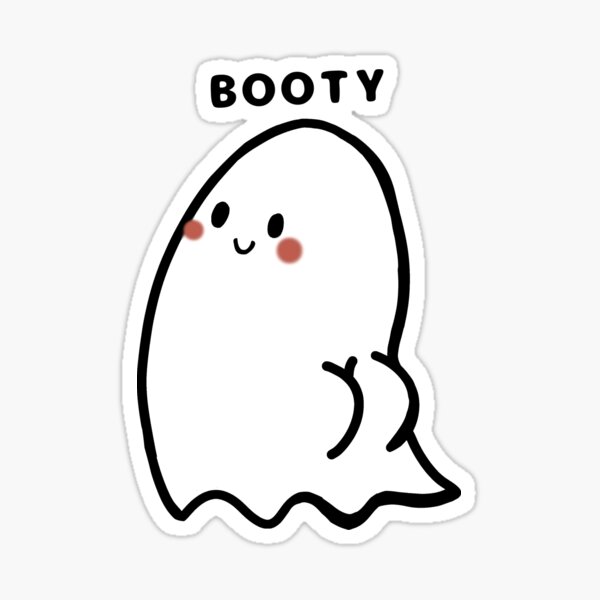 "Ghost Booty " Sticker for Sale by MansiJha09 | Redbubble