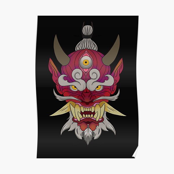 "Three eyed Oni" Poster for Sale by OuroborosInc | Redbubble