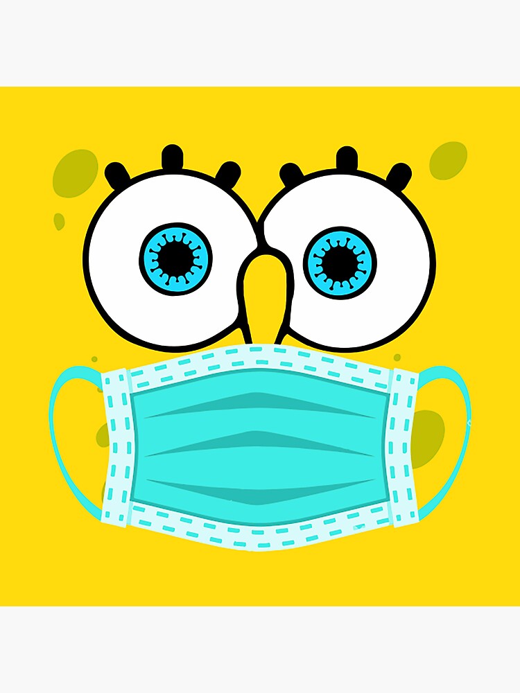 "SpongeBob SquarePants Face Mask" Sticker for Sale by darcyartsy ...