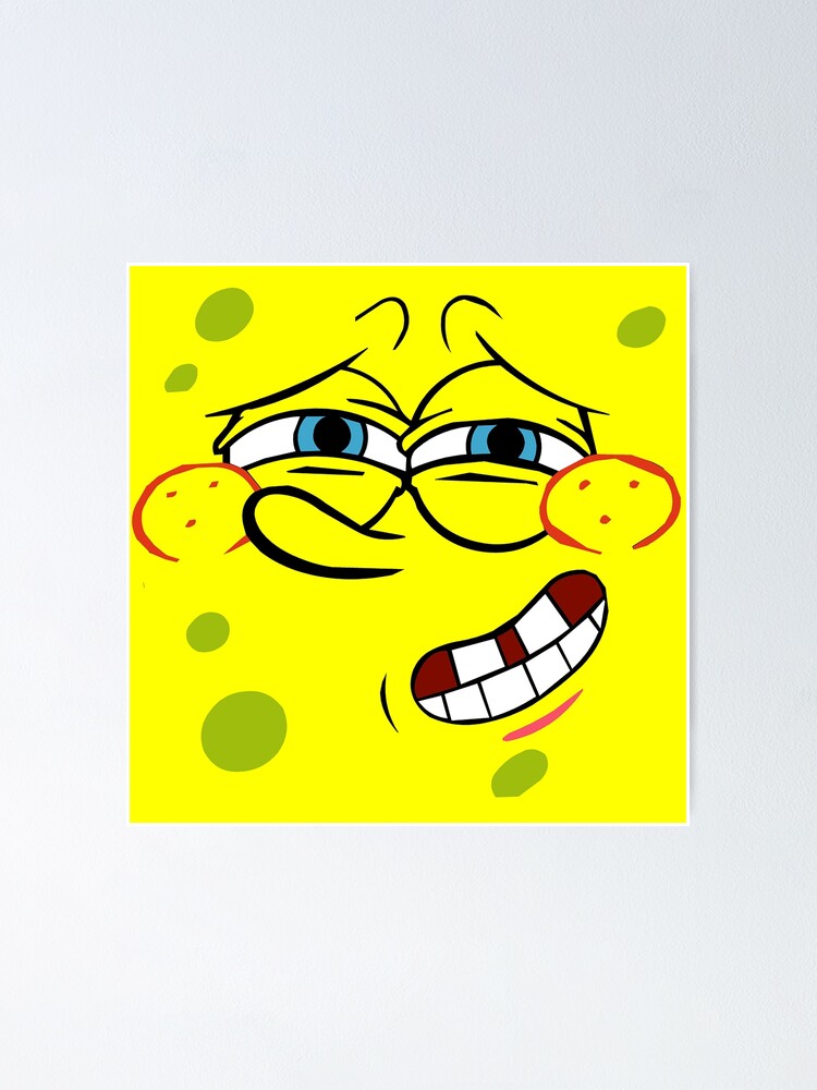"SpongeBob SquarePants Awkward Face" Poster by darcyartsy | Redbubble