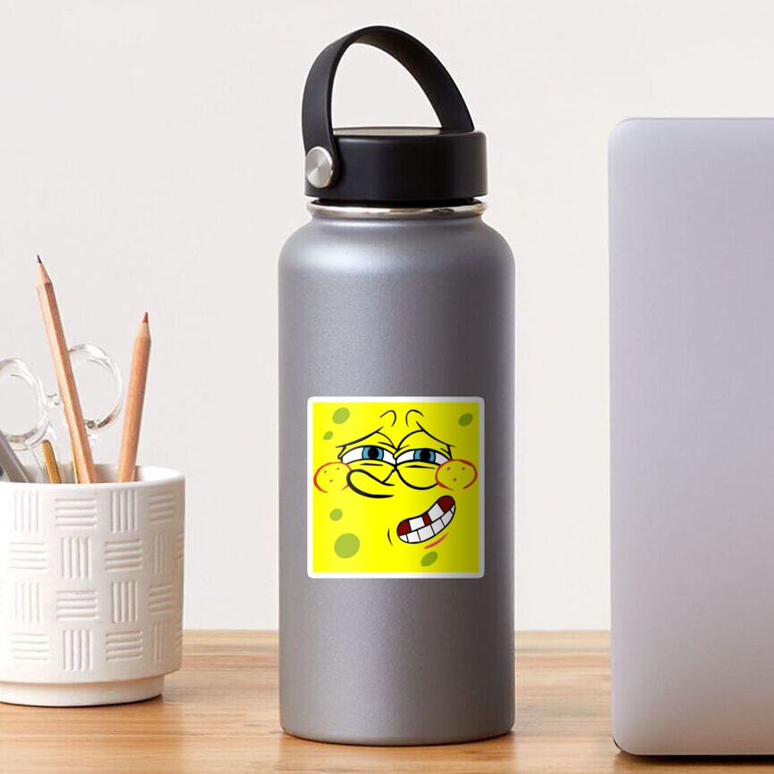 "SpongeBob SquarePants Awkward Face" Sticker for Sale by darcyartsy ...