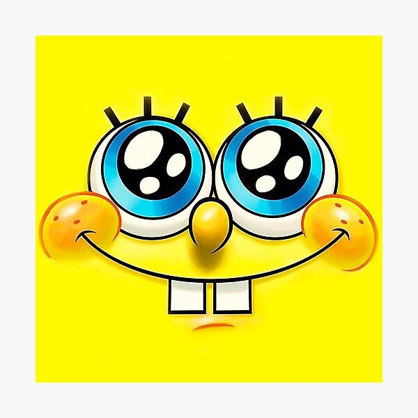 "Cute SpongeBob SquarePants Face" Photographic Print for Sale by ...