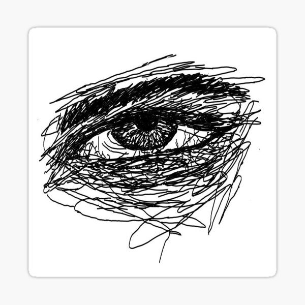 "Eye Line Art" Sticker by laura-art31 | Redbubble