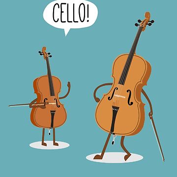 "Cello!" Sticker for Sale by Caretta | Redbubble