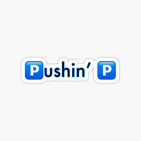 "Pushin’ P Black & Blue" Sticker for Sale by Frallo | Redbubble