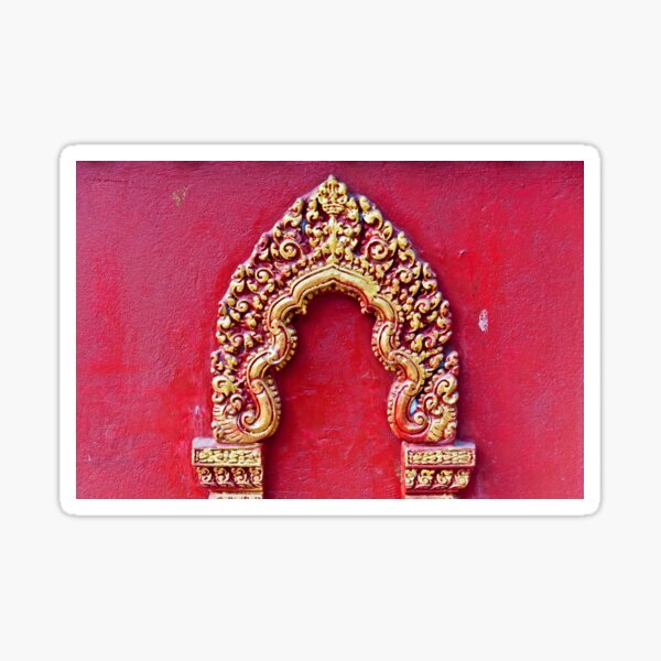 "Architectural detail of Angkor Wat" Sticker by Lieyim | Redbubble